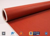 China 260℃ High Temperature Red Silicone Coated Fiberglass Fabric For Fireproof for sale