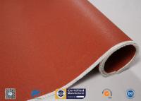 China E Glass Fiberglass Fabric Coated With Red Silicone High Temperature Resistance for sale