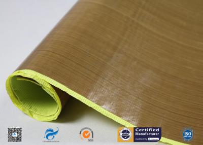 China Heat Resistant PTFE Coated Fiberglass Fabric With Silicone Adhesiive for sale