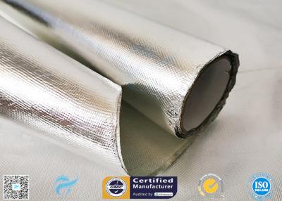 China 0.85mm Thick Silver Coated Fabric 95% Heat Reflection Aluminium Foil Laminated for sale