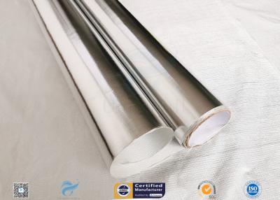 China Hermetic Laminated Aluminum Foil Fiberglass Fabric 0.45mm Thick with 95% Heat Reflection for Industrial Insulation for sale