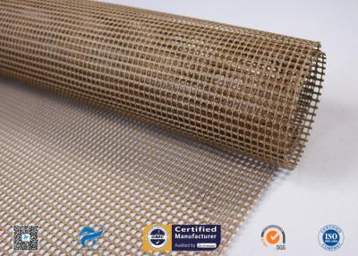 China Non-Stick PTFE Coated Fiberglass Open Mesh Conveyor Belt 4200mm Width 260℃ Temperature Resistance for sale