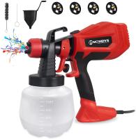 China 2.54 Pounds Pneumatic Air Tools Red Handle Spray Gun Set For Pressure / Gravity Painting for sale