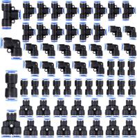 China Automobiles Fifty Feet Push In Fittings Black Pneumatic Fitting Kits With Black Sixty Pieces for sale