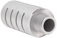 China White Black Gray Aluminum Muffler , High Flow Pneumatic Muffler for sale