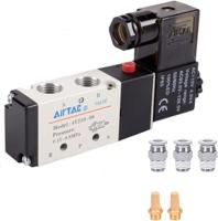 China ‎Aluminum Pilot Operated Pneumatic Solenoid Valve 2 Position 5 Way For Double Acting Cylinders for sale