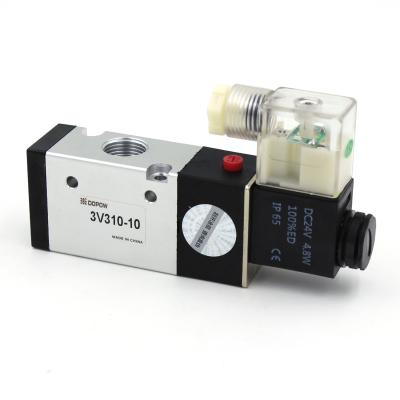 China Aluminum Alloy Air Cylinder Manual Control Single Coil Pilot Operated Electric 2 Position 5 Way Connection Type for sale
