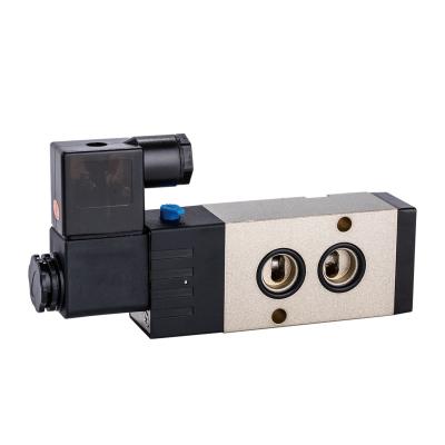China Pilot Operated Pneumatic Solenoid Valve Single Coil 2 Position 5 Port Connection Type for sale