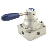 China 4 Way 2 Position Pneumatic Air Valve 4HV White Manual Switch Control Valve for sale