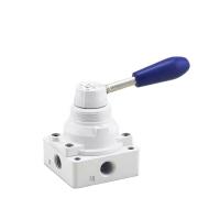 China 4 Way 2 Position Pneumatic Air Valve 4HV White Manual Switch Control Valve for sale