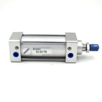 China SC Series Pneumatic Air Cylinder Silver Color With Self Lubricating Bearing for sale