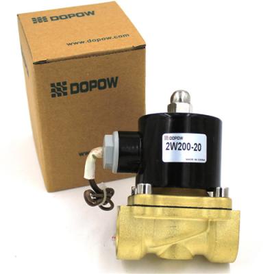 China 2W200 2Inch 2/2 Way Electronic Water Flow Control Valve Gold Solenoid Water Drain Valve for sale