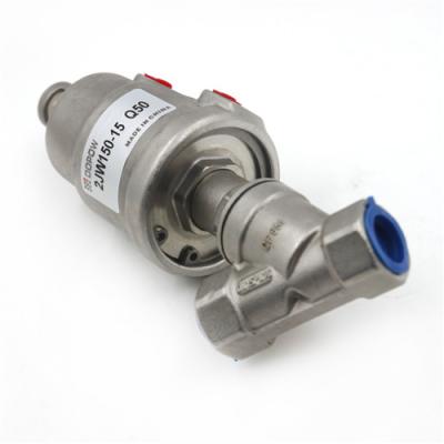 China Double Acting Angle Seat Valve DN15 1/2 inch Pneumatic Water Steam Control for sale