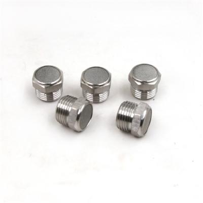 China White 1/2 Pneumatic Silencer Muffler 0.1-0.8Mpa Stainless Steel Exhaust Muffler for sale