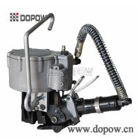 China High Tension Double Teeth Pneumatic Steel Strapping Machine For Heavy Industrial for sale