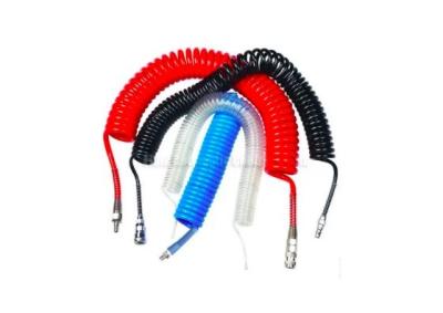 China Thermoplastic Polyurethane Coil Hose Pneumatic Air Tube 8mm With Fitting Both Ends for sale