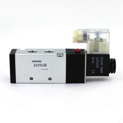 China 5 Way 2 Position Pneumatic Solenoid Valve Direct Acting 4V310-10 for sale