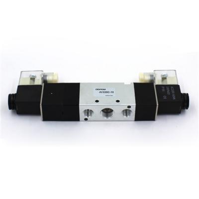 China 4V330C-10 5/3 Way 5 Way 3 Position Pneumatic Air Solenoid Valve Direct Acting for sale