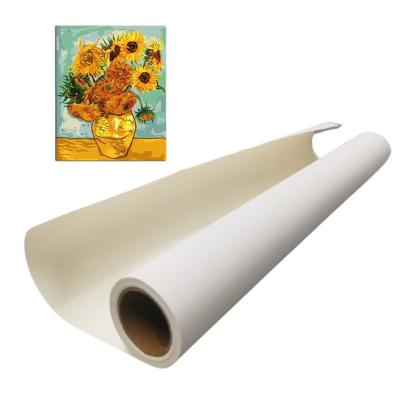 China Waterproof 220gsm Matte Polyester Canvas Roll For Digital Printing for sale