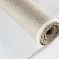 China Premium Medium Textured Hand Painted Primed Rain Dew Linen Canvas Roll for sale