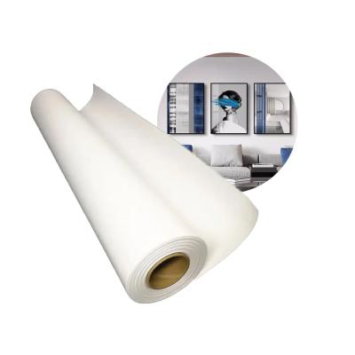 China Wide Format Aqueous Matte Inkjet Poly Cotton Canvas Roll 360gsm For Pigment Dye Ink for sale