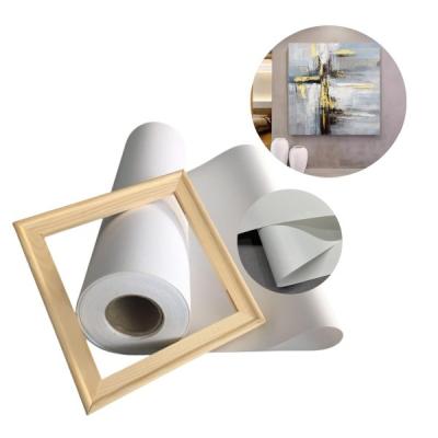 China Aqueous 220gsm Matte Art Polyester Inkjet Canvas Roll For Printing for sale