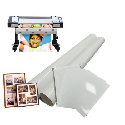 China Professional Printing 240gsm Microporous Glossy RC Inkjet Paper Roll For Inkjet Printer for sale
