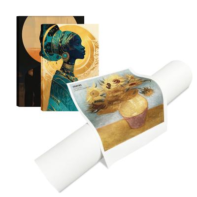 China Glossy 400gsm Inkjet Polycotton Canvas Roll For Pigment Printing for sale