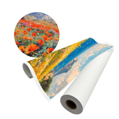 China 300gsm Poly Cotton Canvas Roll For Large Format Printer And Wall Art for sale