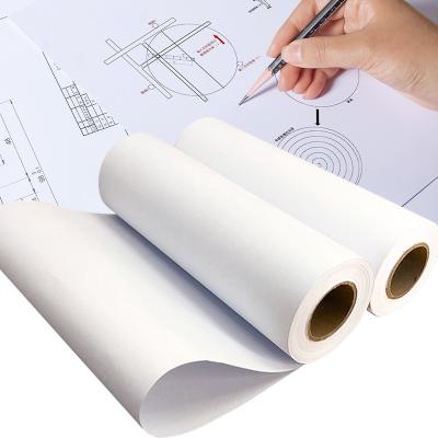 China Uncoated 80gsm Drawing Plotter Paper CAD Engineering Paper Roll for sale