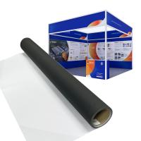 China Durable Advertising Textiles 260gsm Black Back Blockout Fabric For Banners Exhibitions And Displays for sale