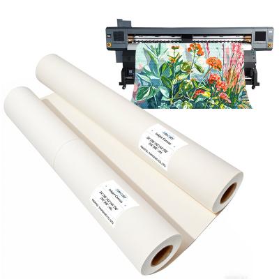 China 280gsm Glossy Polyester Canvas Rolls For Pigment Dye Ink Printers for sale