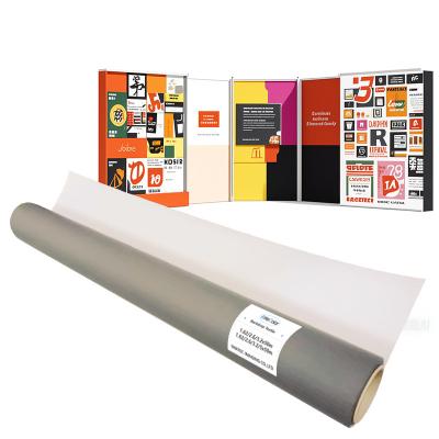 China Eco Solvent Roll Up Greyback Fabric Banner 300gsm Wall Covering Textile Roll for sale