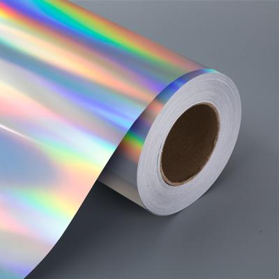 China Pigment Dye Inkjet Label Material Waterproof 80mic PET Rainbow Self-adhesive Lable for sale