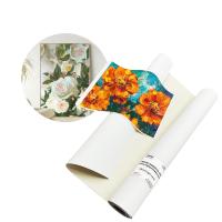 China Wide Format Professional 380gsm Matte Eco Solvent Inkjet Polycotton Canvas Roll For Inkjet Digital Printing for sale