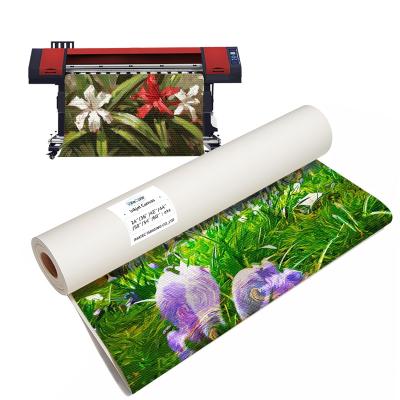 China Waterproof Glossy Polycotton Canvas Water-Based Inkjet Printing 400gsm Canvas Roll for sale