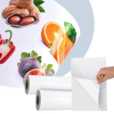 China Waterproof White Blank 80mic Glossy PET Self-adhesive Label Sticker for sale