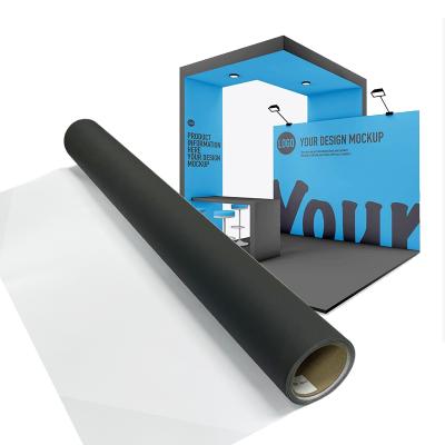 China Durable 260gsm Black Back Polyester Fabric for Event Backdrops and Visual Displays for sale