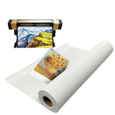 China Wallpaper Matte Adhesive Canvas Peel And Stick Printing Fabric For Wall Decoration 350gsm for sale