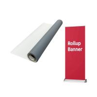 China 300gsm Greyback Polyester Fabric Roll for Exhibition Backdrops and Hanging Posters for sale