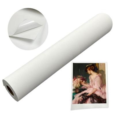 China 350gsm Matte Textured Waterproof Self-Adhesive Canvas for Premium Wall Art and Home Décor for sale