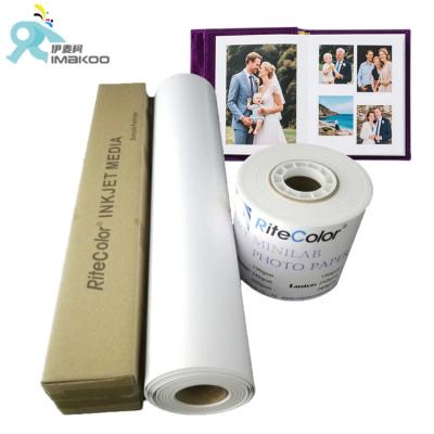 China Colorfast Pigment Resin Coated Photo Paper Waterproof Luster Inkjet Paper Roll for Print Shops, Photographers for sale
