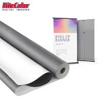 China 300gsm Matte Coated Waterproof Blockout Fabric for Advertising Textiles and Backdrop Applications for sale