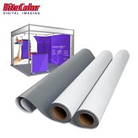 China 300gsm Matte Coated Waterproof Blockout Fabric for Advertising Textiles and Backdrop Applications for sale