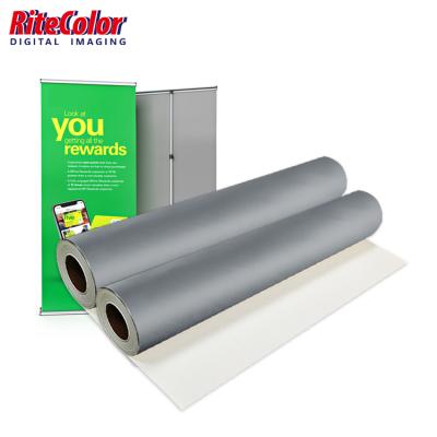China 300gsm Matte Coated Waterproof Blockout Fabric for High-Quality Inkjet Printing and Exhibition Displays for sale