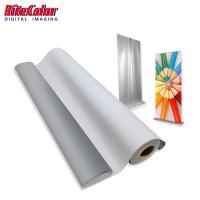 China 300gsm Matte Coated Waterproof Blockout Fabric for High-Resolution Inkjet Printing and Exhibition Backdrops for sale
