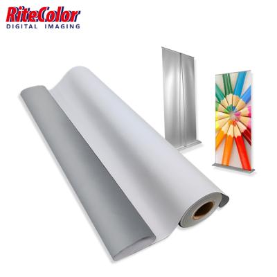 China 300gsm Matte Coated Waterproof Blockout Fabric for High-Resolution Inkjet Printing and Exhibition Backdrops for sale