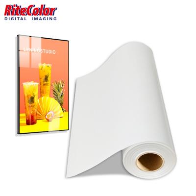China 180gsm Water Resistant Matte Backlit Textile for High-Quality LED Light Box Printing for sale