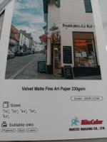 China 230gsm Matte Velvet Decor Etching Art Paper with Textured Etching-Like Surface for Pigment and Dye Inkjet Printing for sale