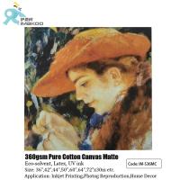 China Fine Art Inkjet Cotton Canvas 360gsm Printable Matte Natural Yellow Back for HP Latex Printer for sale